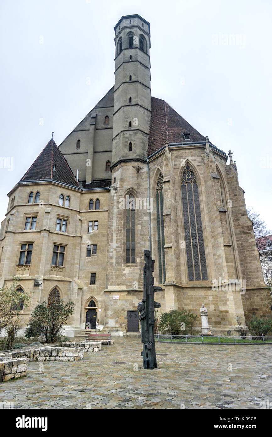 Austria vienna minoritenplatz minoritenkirche hi-res stock photography ...