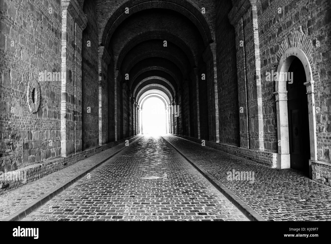 Morning light on way Black and White Stock Photos & Images - Alamy