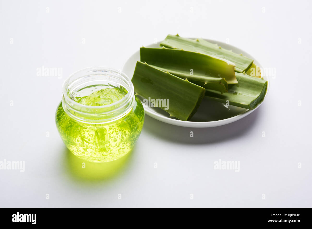 Aloe vera products like gel, juice, moisturising cream, soap, powder ...