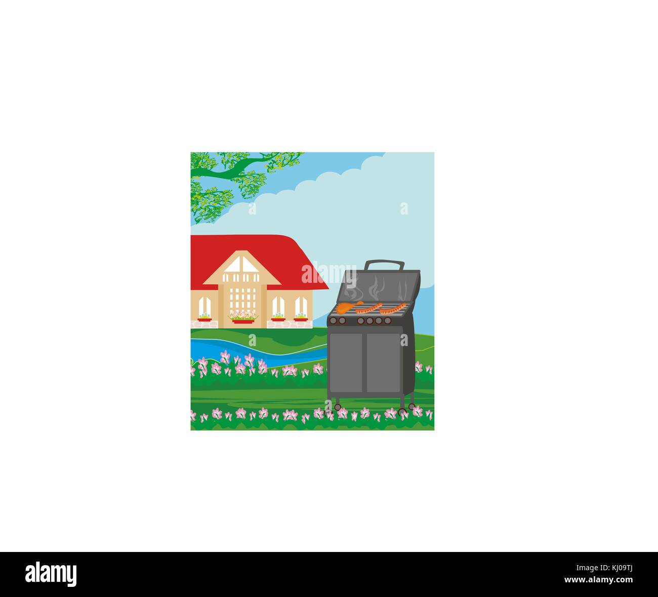 Barbecue bbq food leisure Stock Vector Images - Alamy