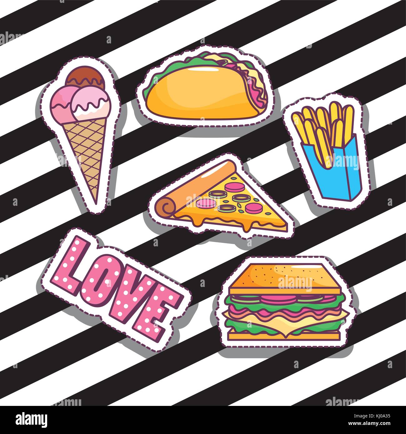 Tasty and fast food design Stock Vector Image & Art - Alamy