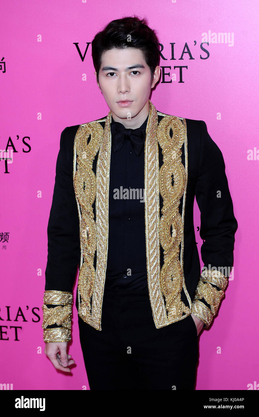 Cheney Chen attending the Pink Carpet prior to the Victoria's Secret ...