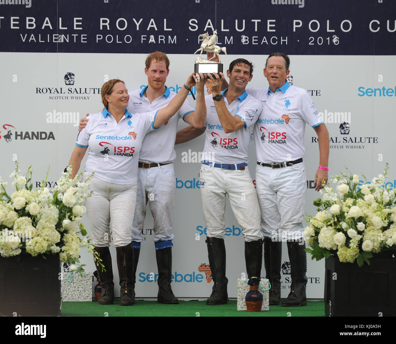WELLINGTON, FL - MAY 04: Melissa Ganzi, Prince Harry, Malcolm Borwick ...