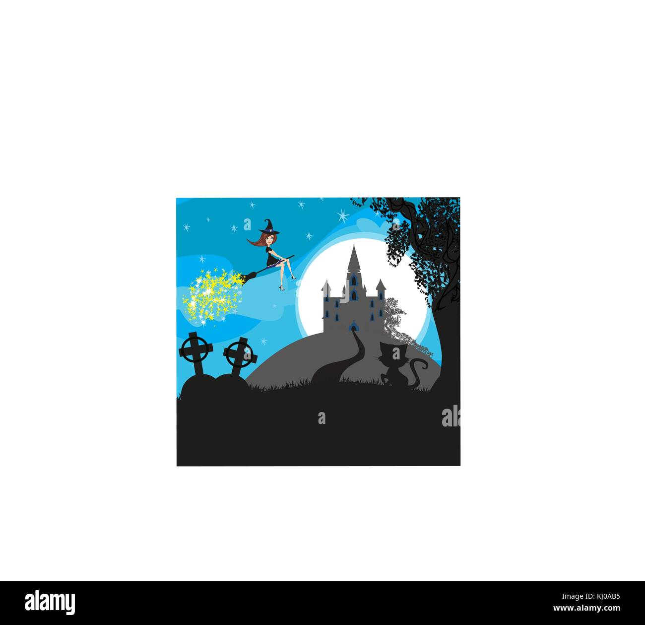 Witch house in old Stock Vector Images - Alamy