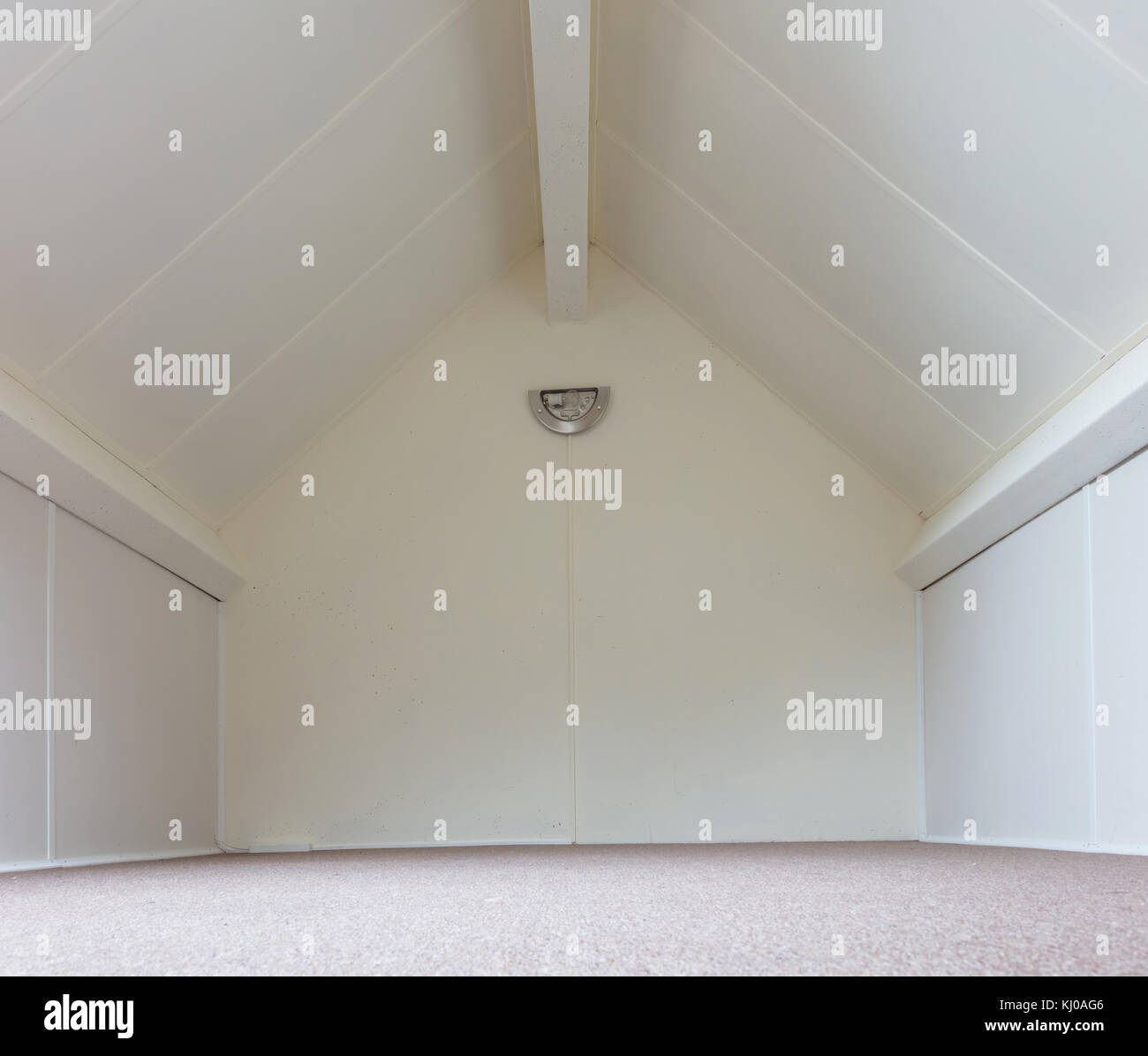 Empty attic room interior - Simple small dutch attic Stock Photo - Alamy