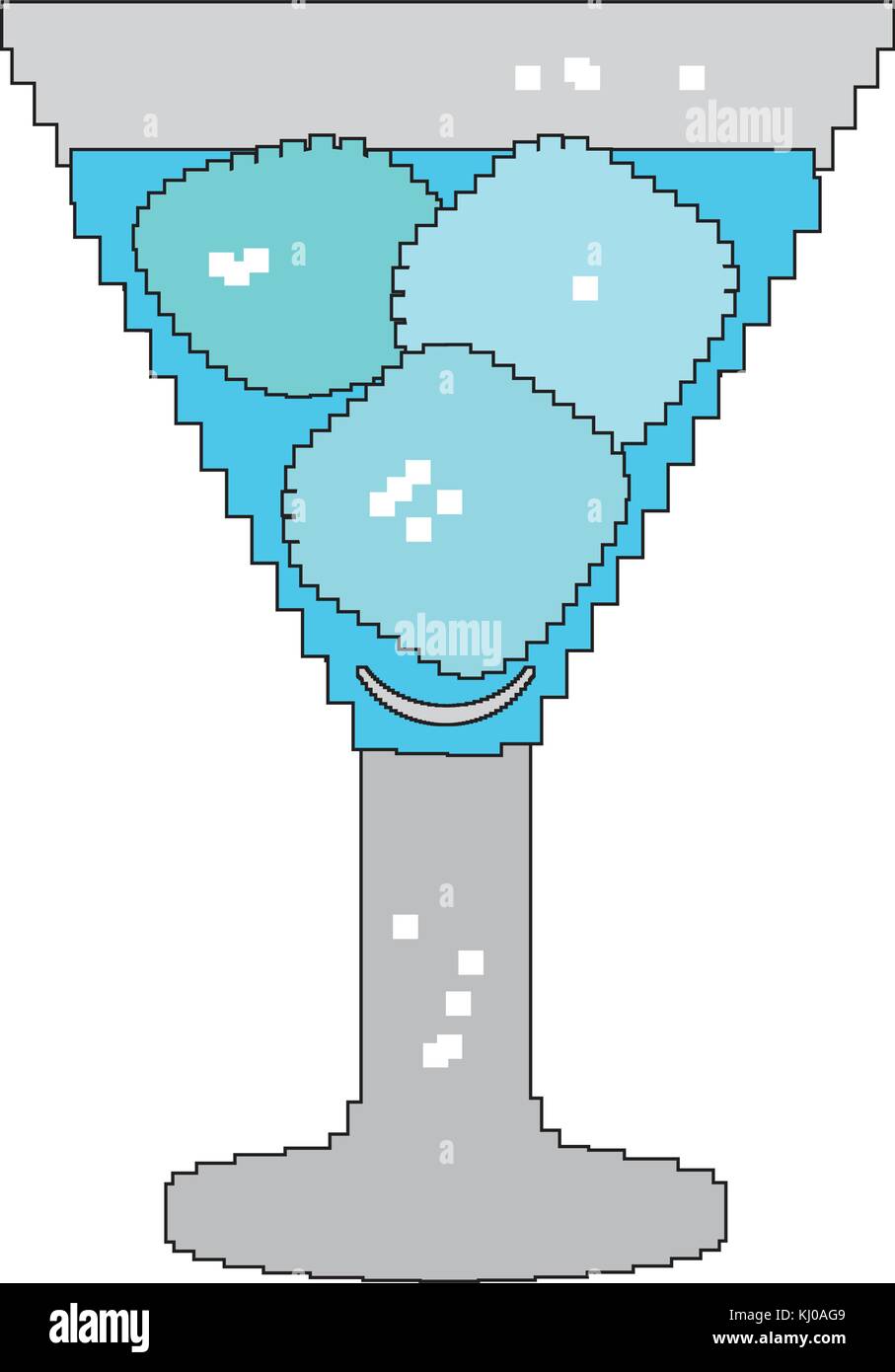 Pixelated glass of water Stock Vector Image & Art - Alamy