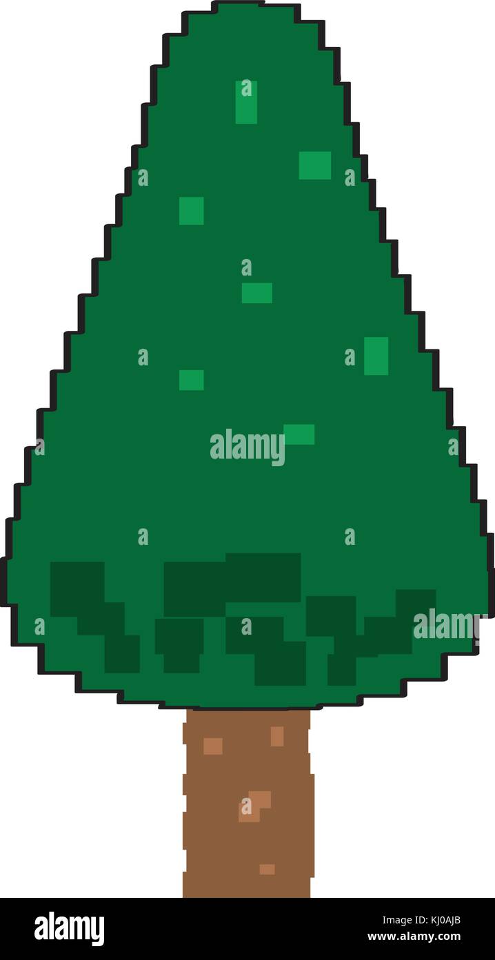 Pixelated tree icon Stock Vector Image & Art - Alamy