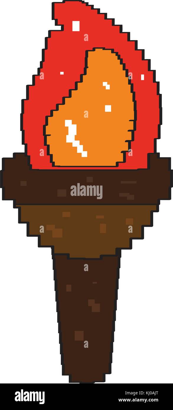 Torch fire white background Stock Vector Images - Alamy