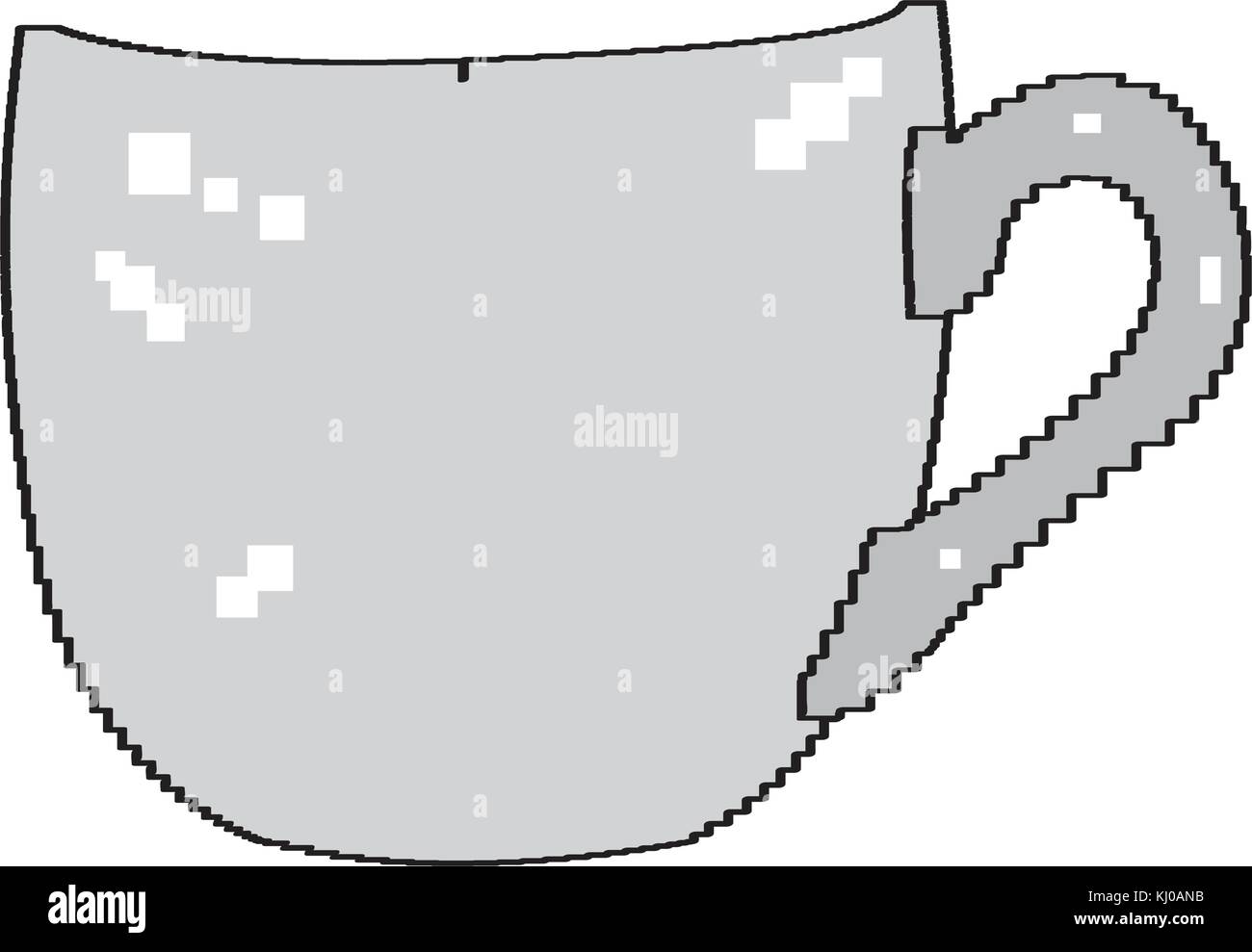 Pixelated coffee cup Stock Vector Image & Art - Alamy