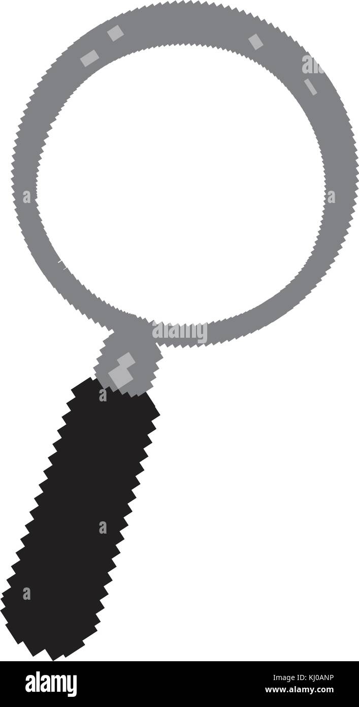 Pixelated magnifying glass Stock Vector Image & Art - Alamy