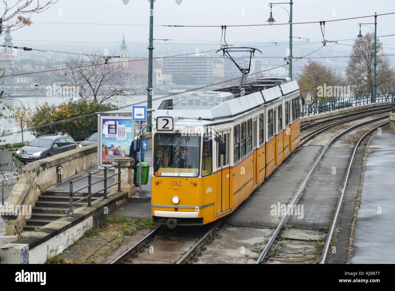 Typical Tram running along Budapest, Hungary Stock Photo - Alamy