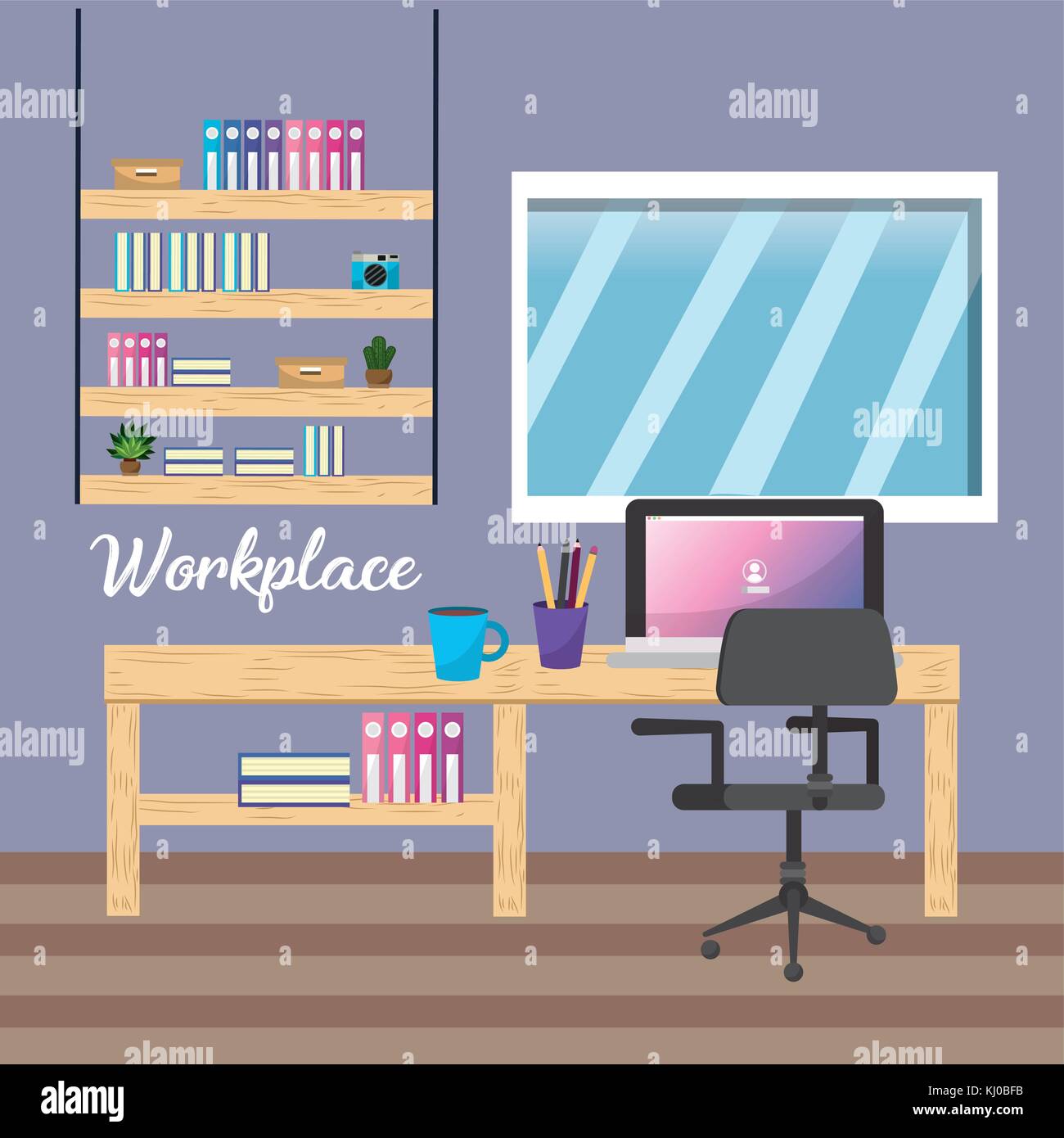 Workplace and office design Stock Vector Image & Art - Alamy