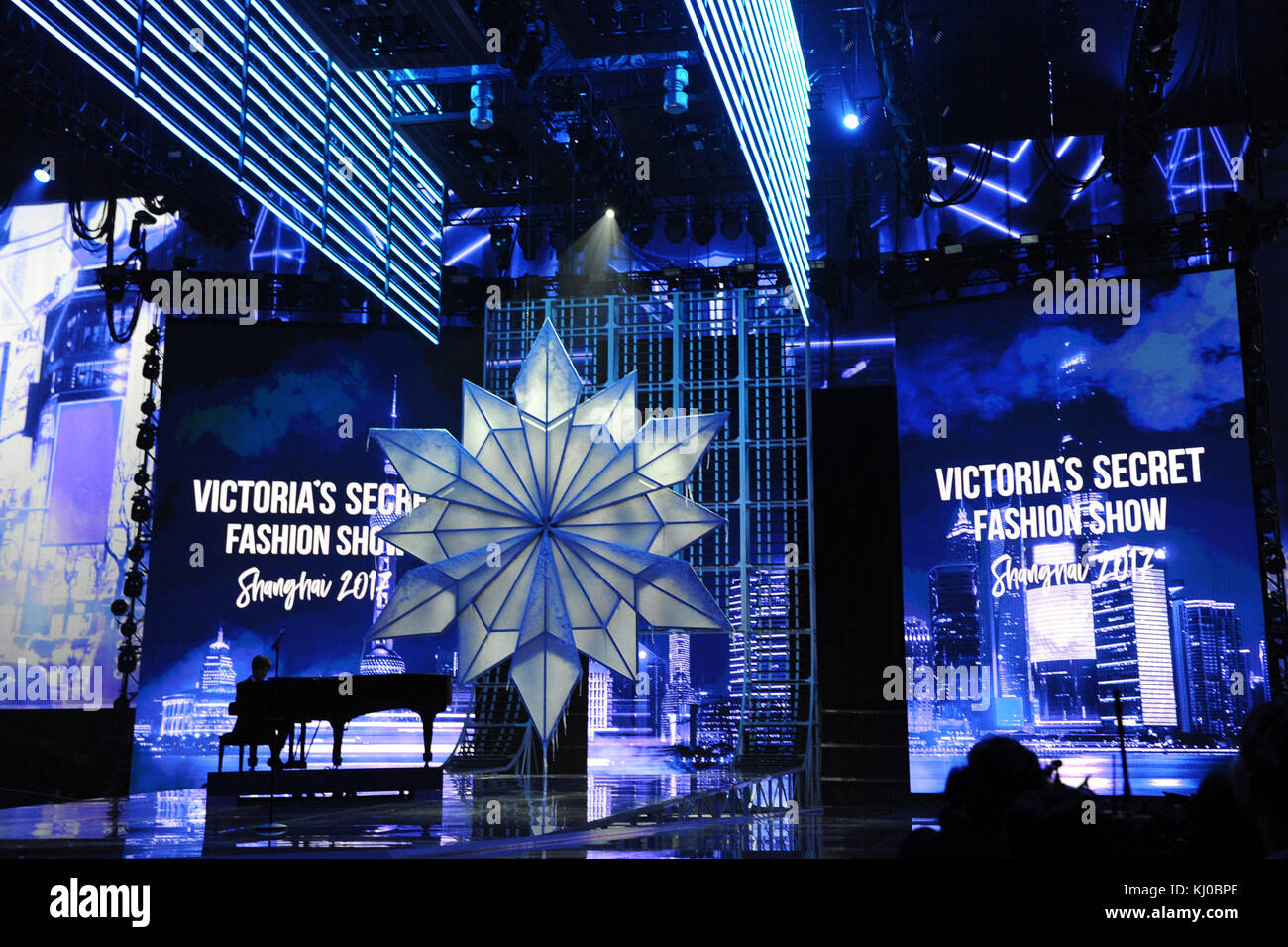 A general view of the catwalk for the Victoria's Secret Fashion Show at ...