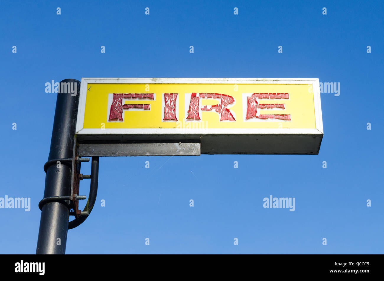 Old sign for fire station in Cotswold town of Nailsworth ...