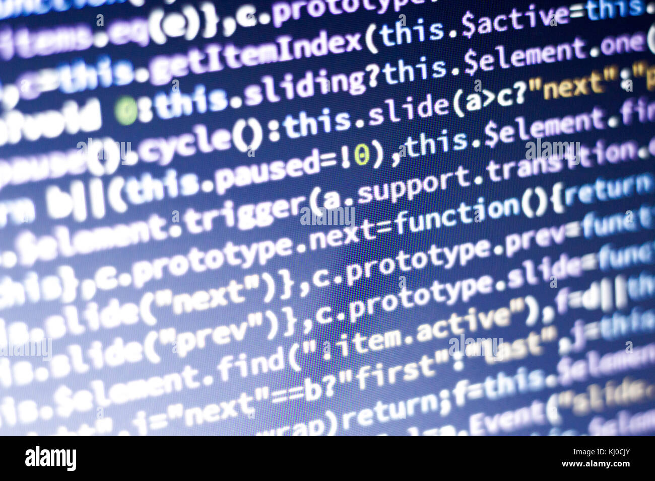 Glowing Minificated Javascript Code Abstract Screen Of Modern Web Developer Hacking Computer