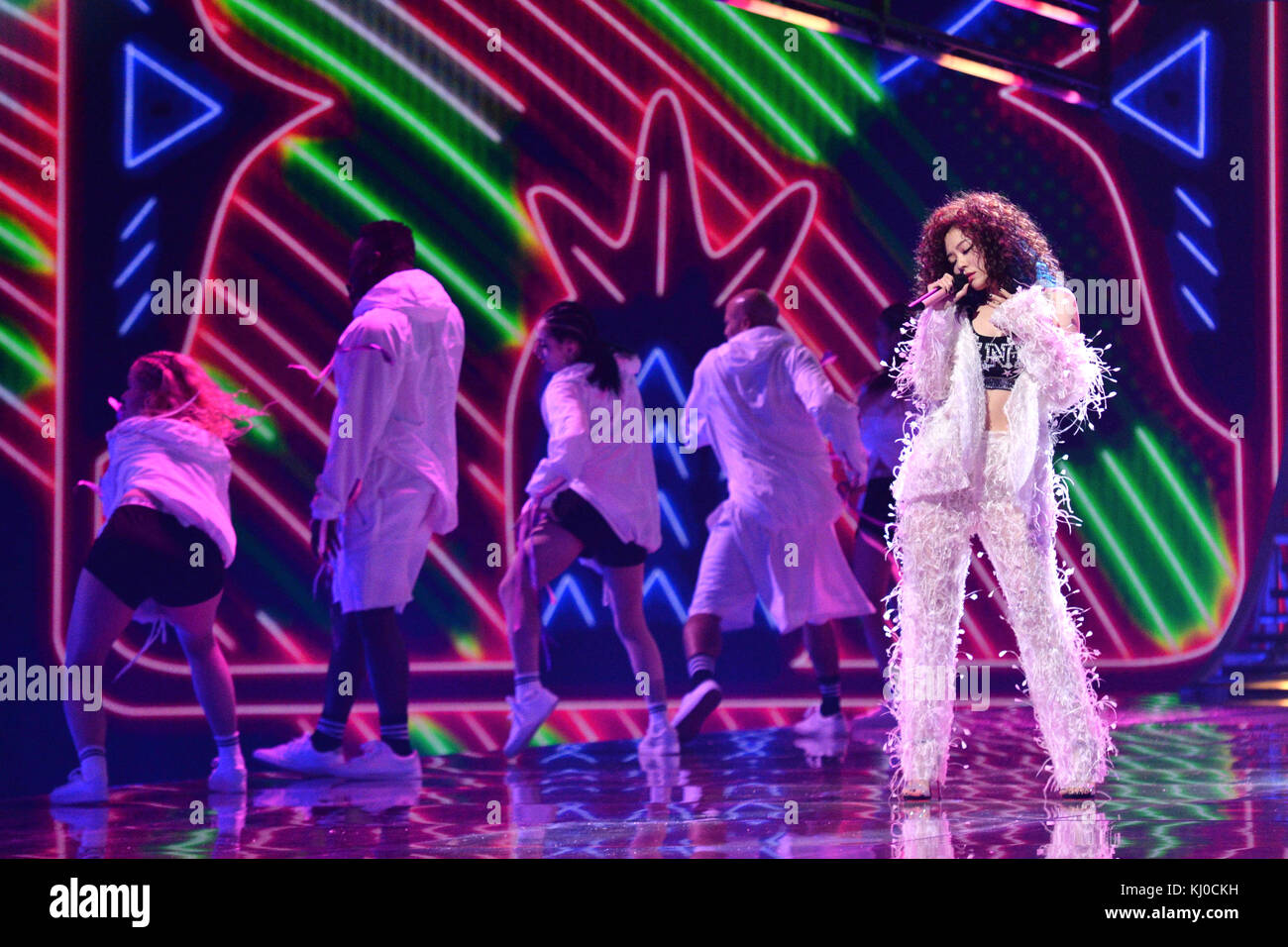 Jane Zhang performs during the Victoria's Secret Fashion Show at the ...