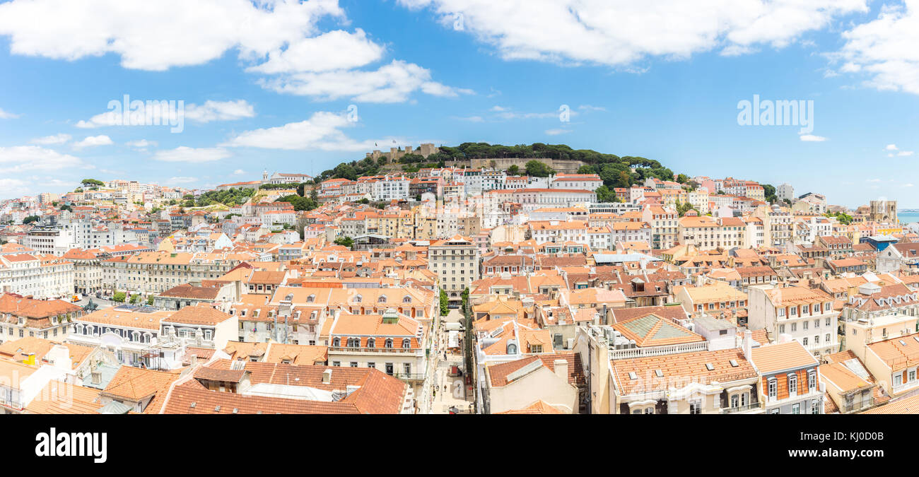 Panorama of Cityscape of Lisbon capital city of Portugal Stock Photo ...