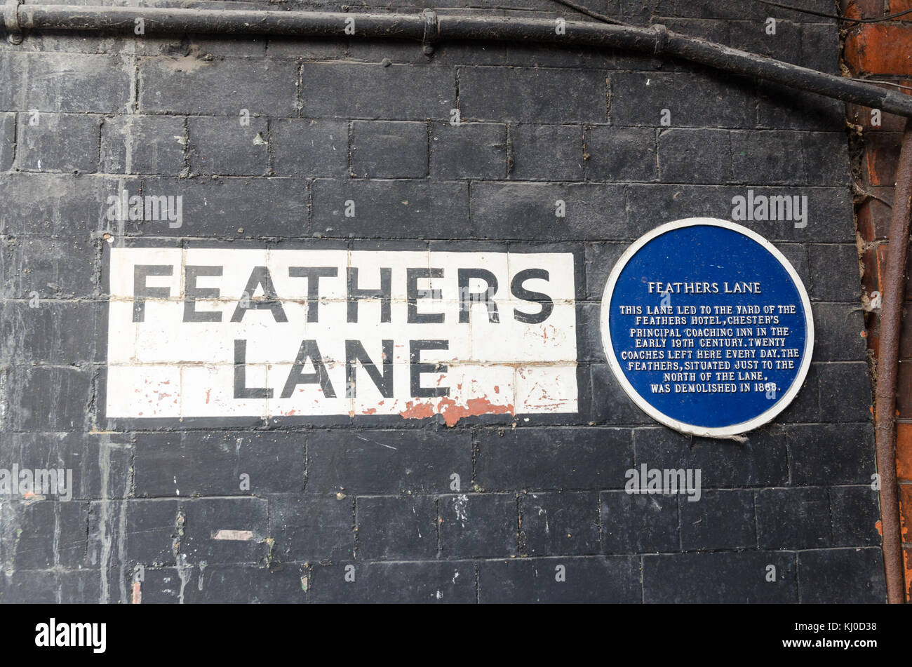Chester blue plaque hi-res stock photography and images - Alamy
