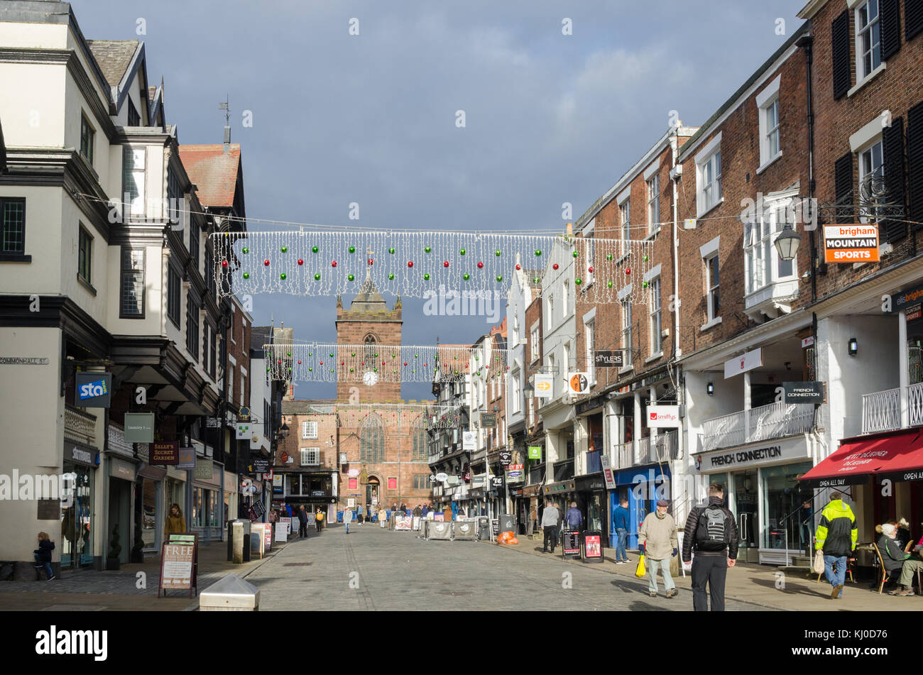 Historic buildings in Bridge Street, Chester, UK Stock Photo - Alamy