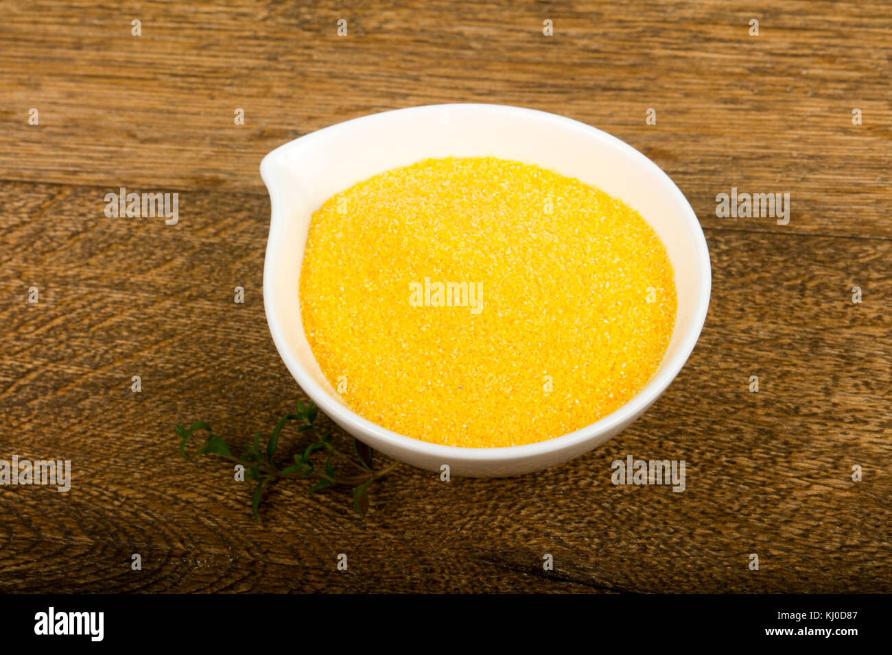 Raw polenta ready for cooking Stock Photo - Alamy