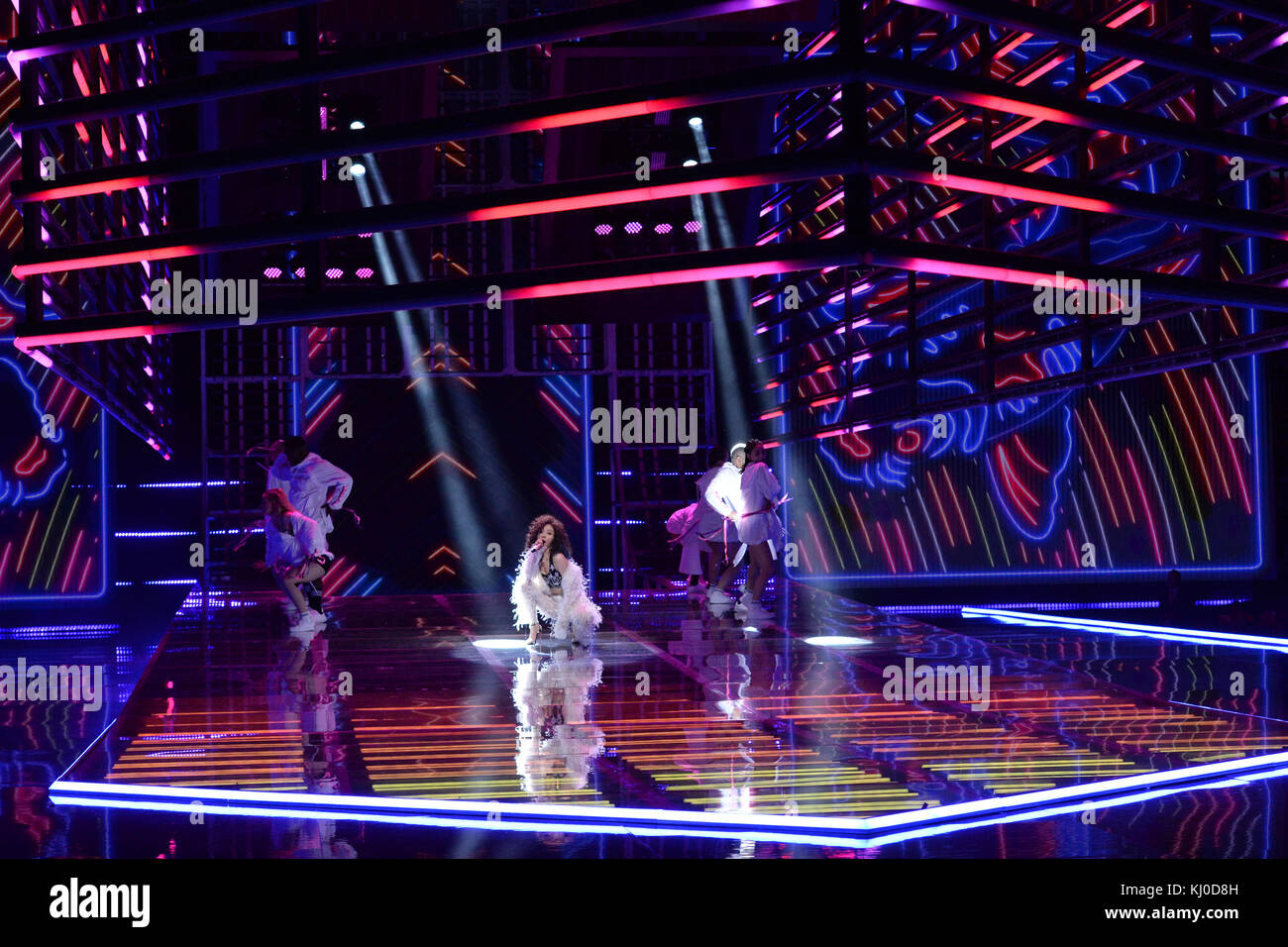 Jane Zhang performs during the Victoria's Secret Fashion Show at the ...