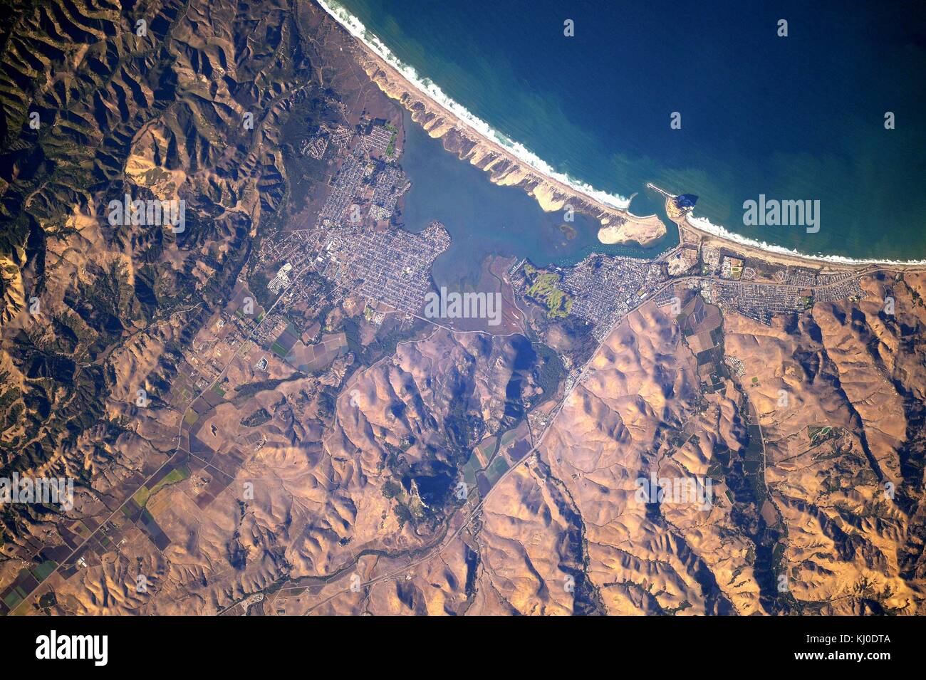 View from the International Space Station of the huge Morro rock as it ...