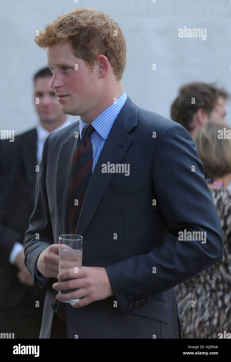 NEW YORK - JUNE 25: Prince Harry (R) speaks with U.S. Marine veteran ...