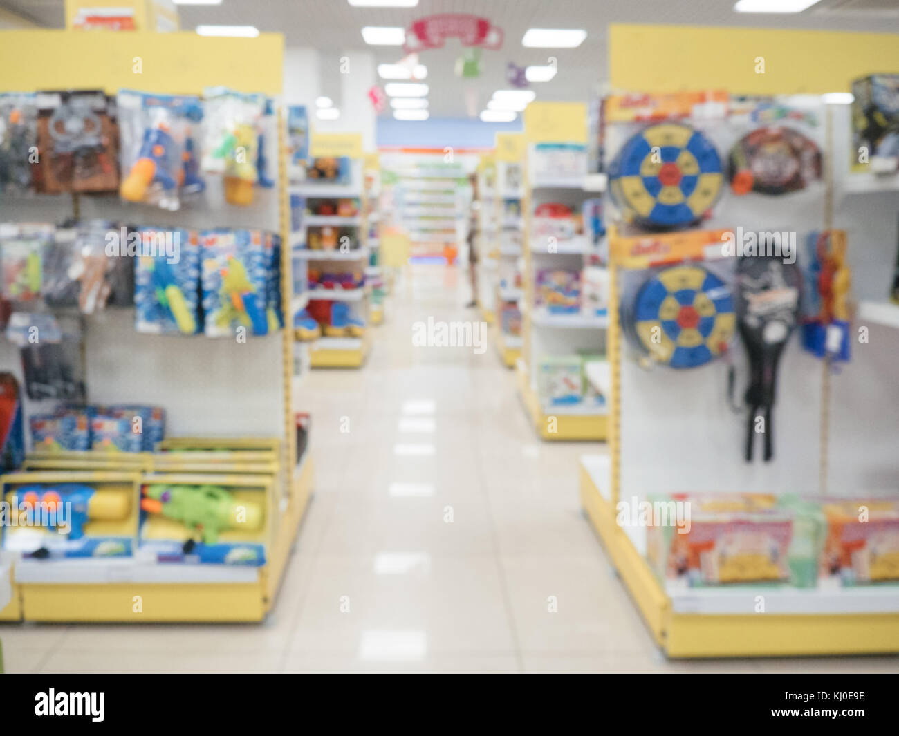 Blurred of kids toy store background with bokhe Stock Photo - Alamy