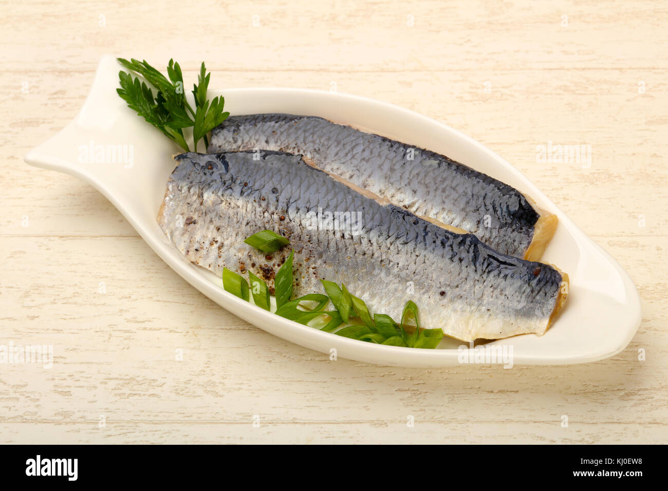Herring fillet with skin Stock Photo - Alamy