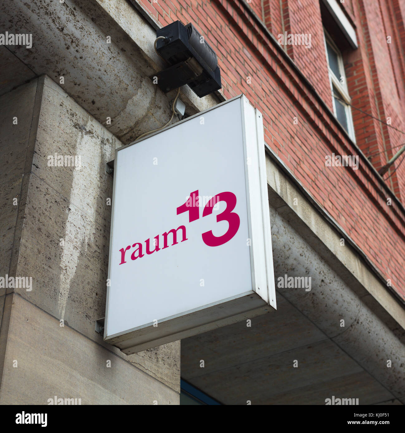 Sing of Raum 13, Goethe Institute art gallery in Cologne Germany Stock ...