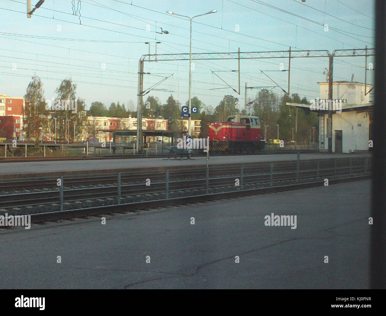 Riihimaki station from train Stock Photo - Alamy