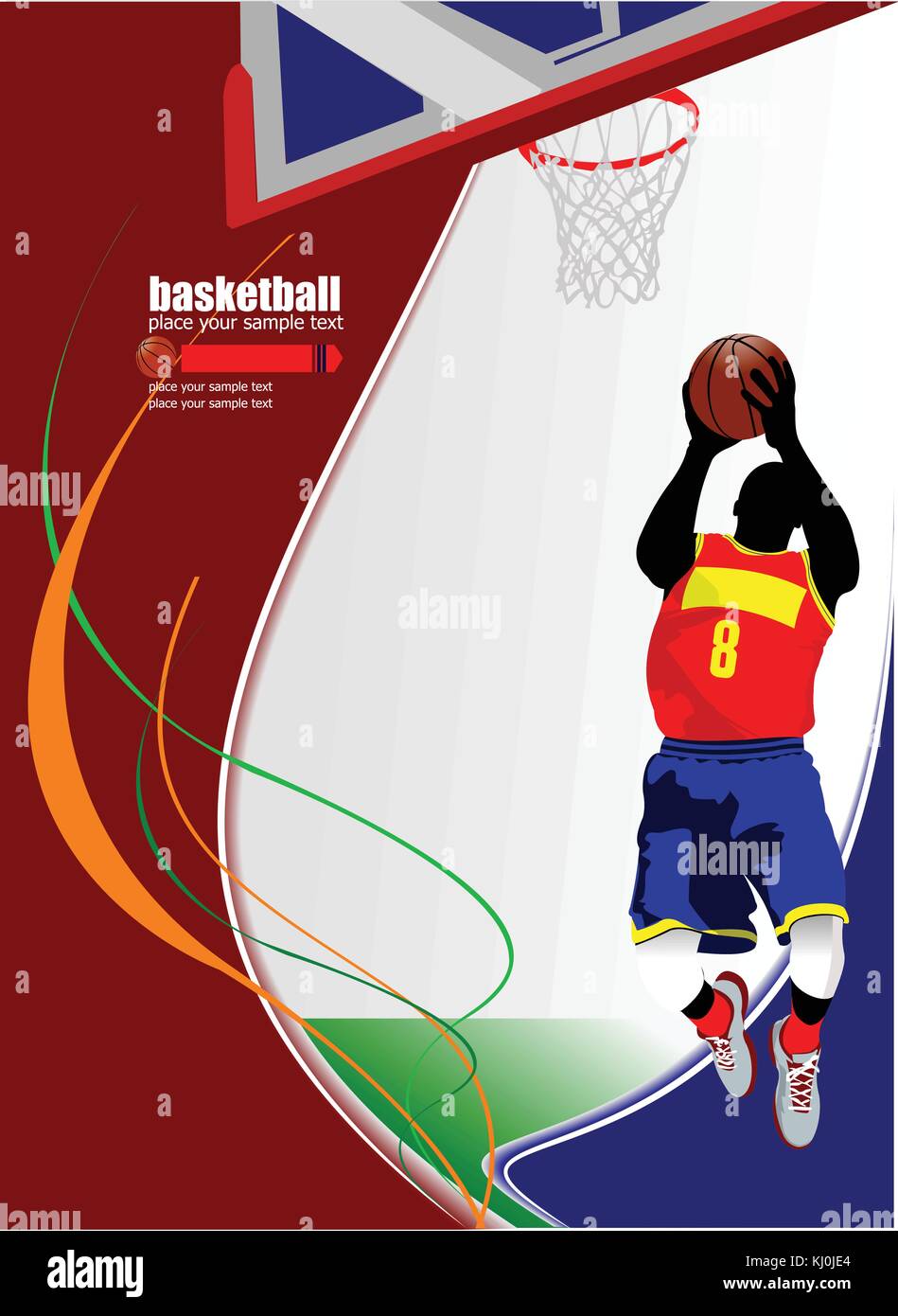 Basketball players. Vector illustration Stock Vector Image & Art - Alamy