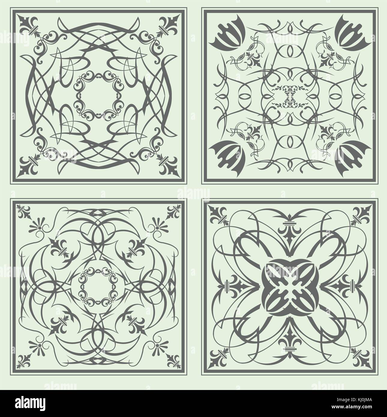 Decorative finishing ceramic tiles. Vector illustration Stock Vector ...