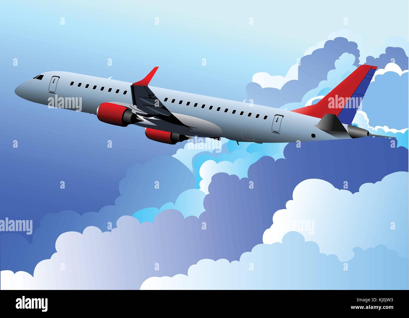 Airplane on the air. Vector illustration Stock Vector Image & Art - Alamy