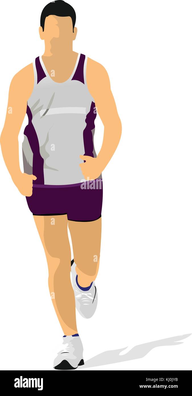 Jogging man. Vector illustration Stock Vector Image & Art - Alamy