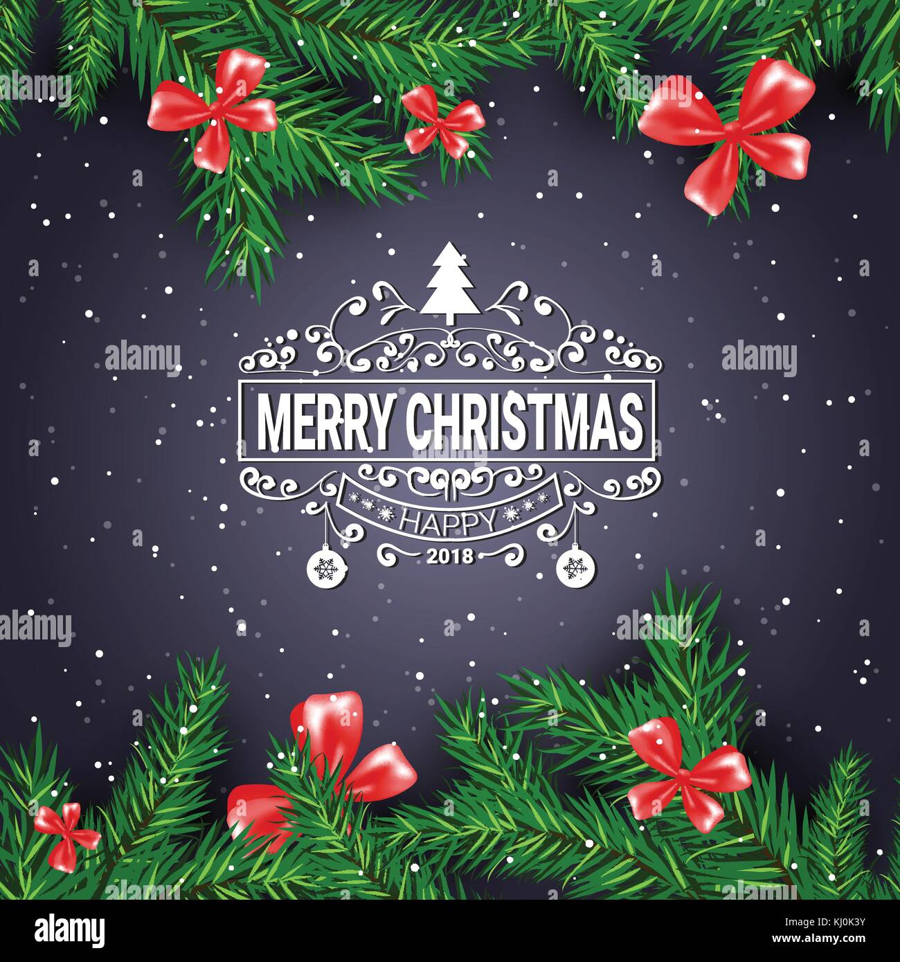 Frame from fir branches Stock Vector Images - Alamy