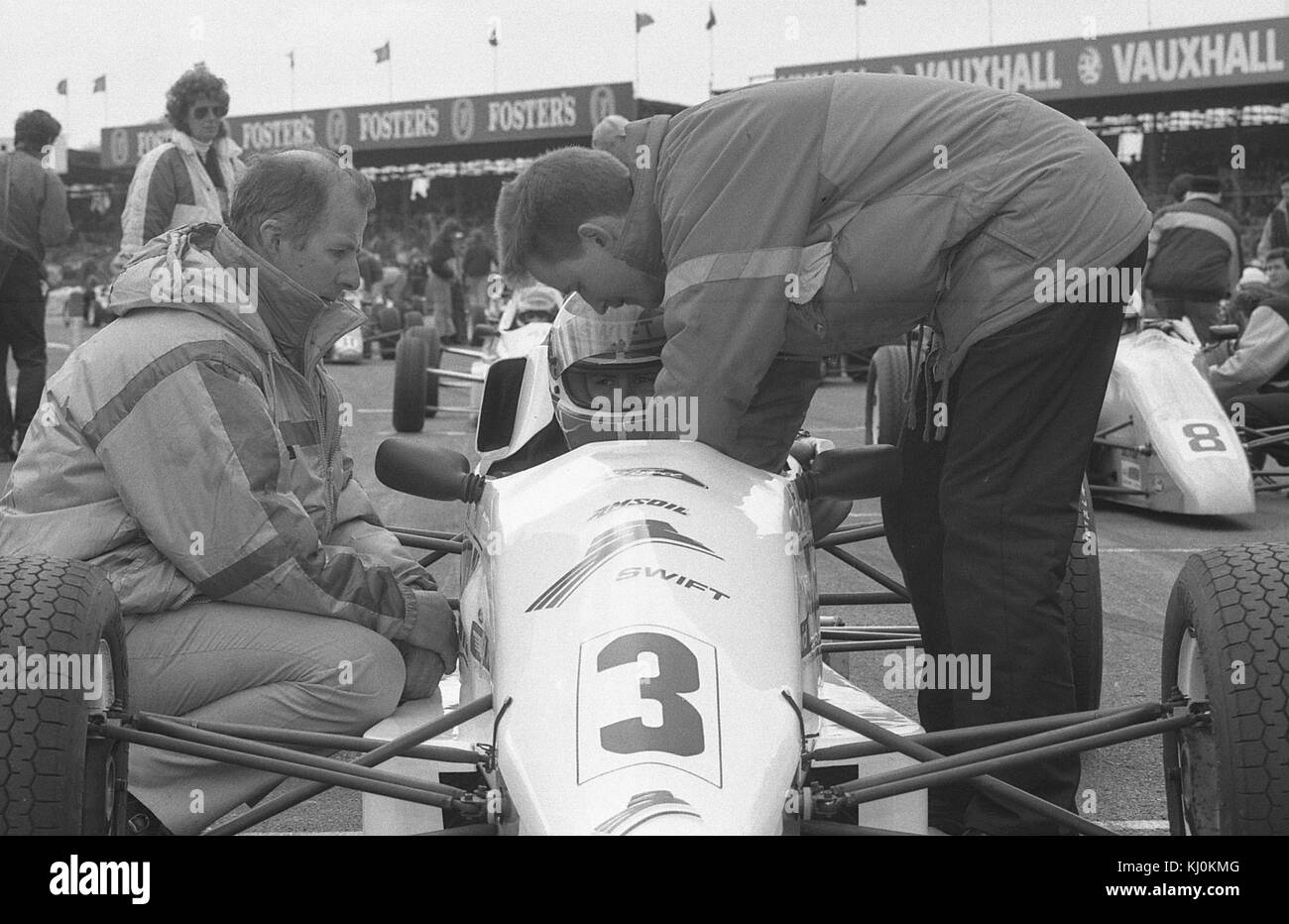 Formula Ford rookie, Jamie Spence, Silverstone, April 5th 1992 Stock ...