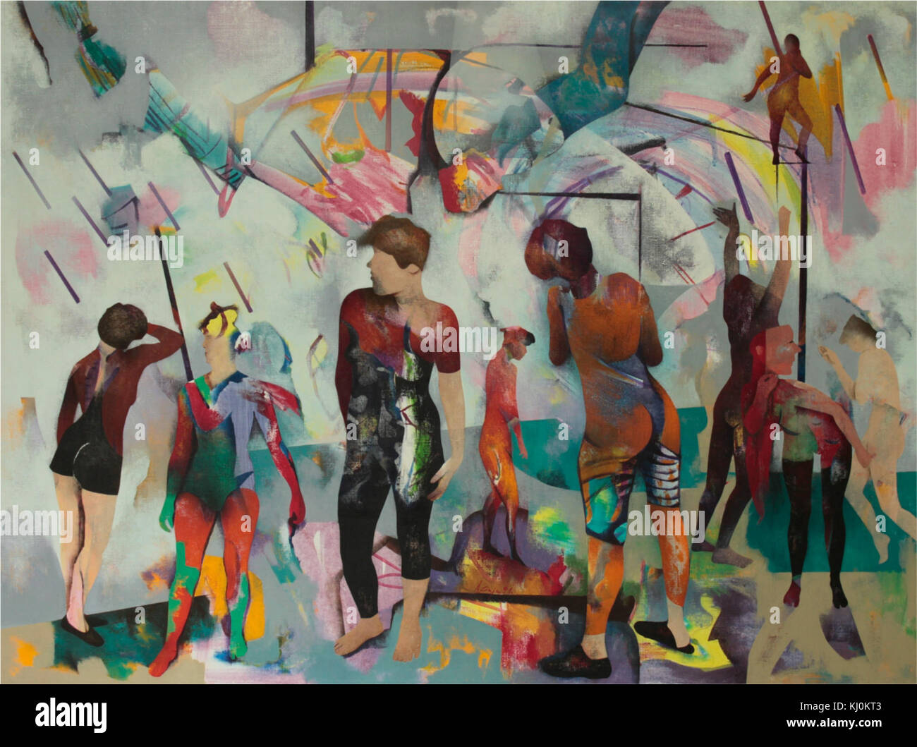 Kobieta w masce,97x130cm.1991 Stock Photo - Alamy