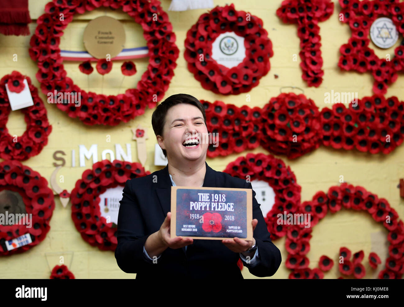 Scottish Conservative leader Ruth Davidson visits the PoppyScotland ...