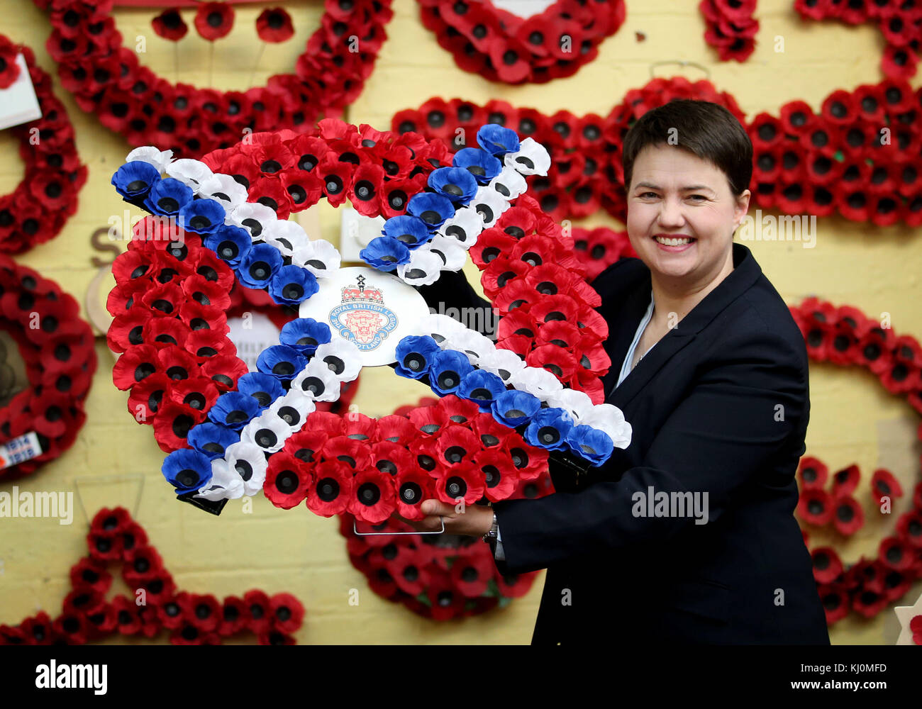 Scottish Conservative leader Ruth Davidson visits the PoppyScotland ...
