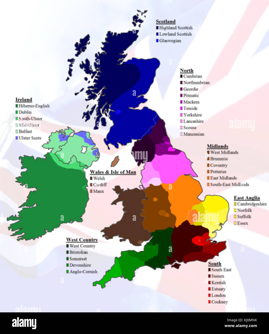Dialects of the british isles Stock Photo - Alamy