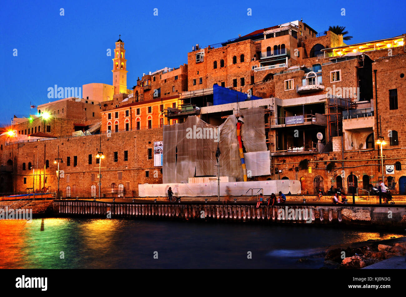 Israel 36111 Jaffo Port at twilight Stock Photo - Alamy