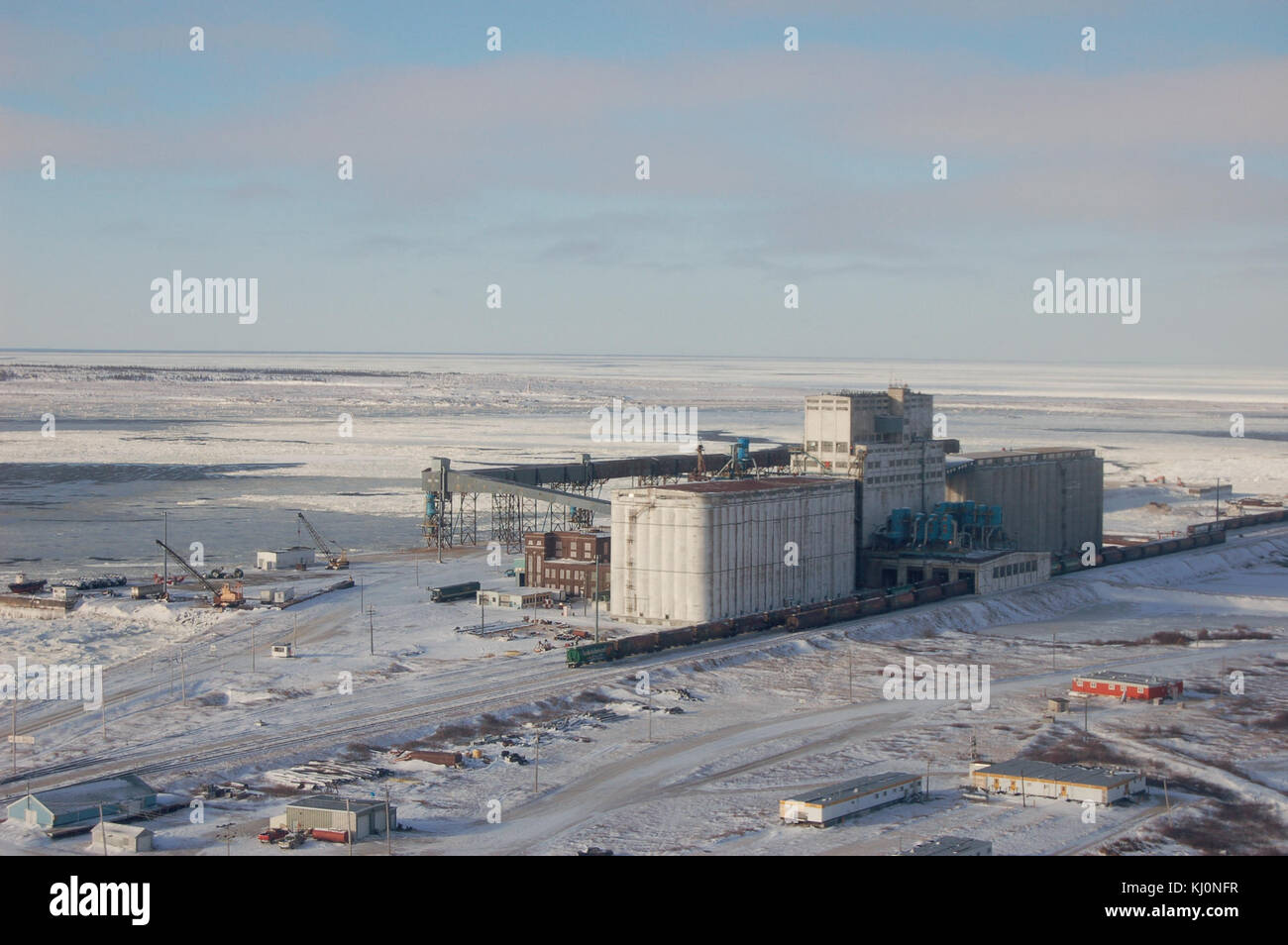 Port of Churchill aerial view Stock Photo - Alamy