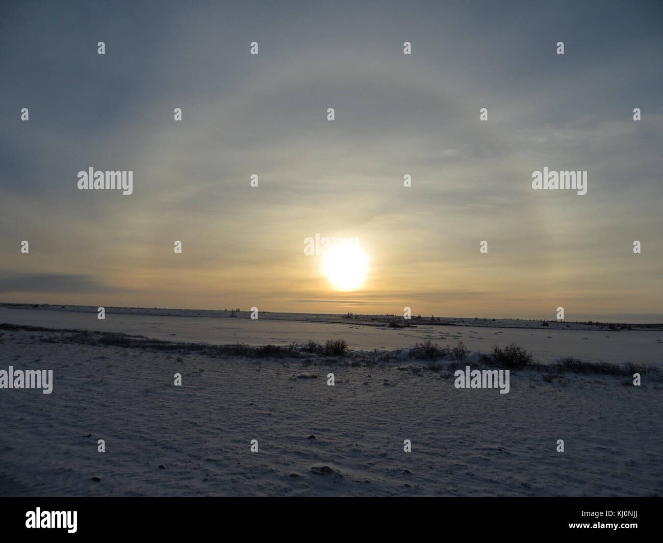 Sun dog near Churchill, MB Stock Photo - Alamy