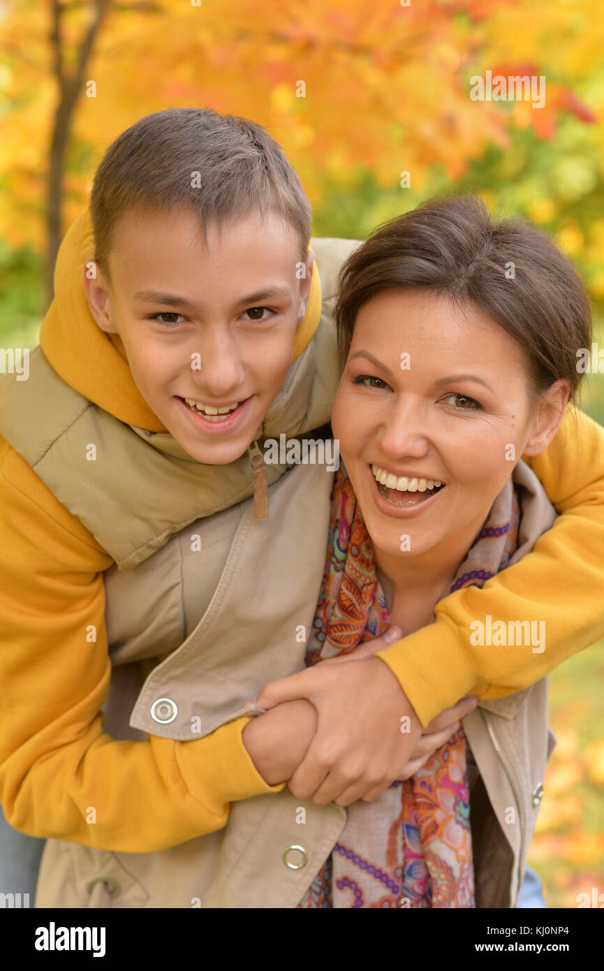 mother and son having fun Stock Photo - Alamy