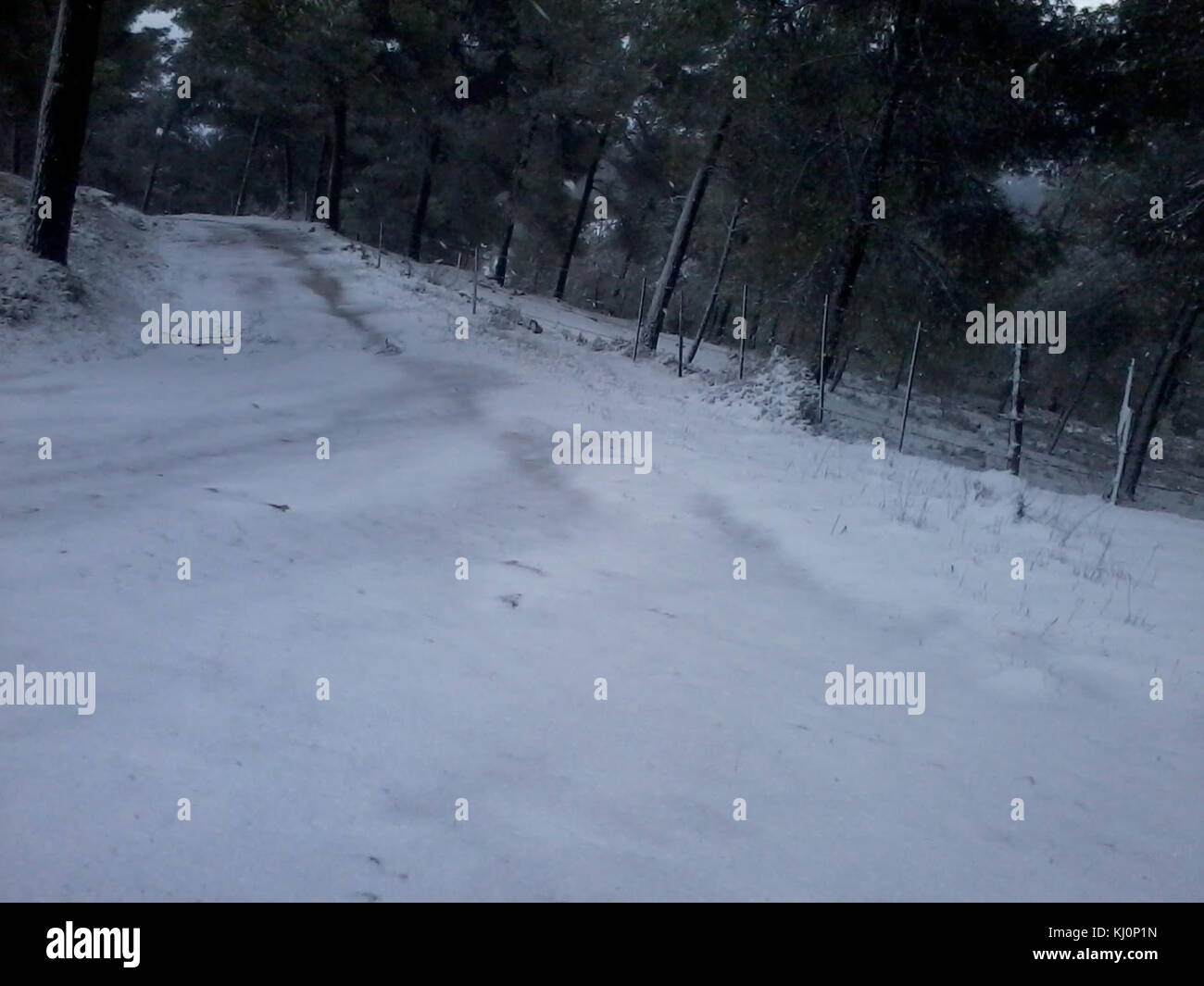 Israel 30104 Snow in Safed Stock Photo - Alamy