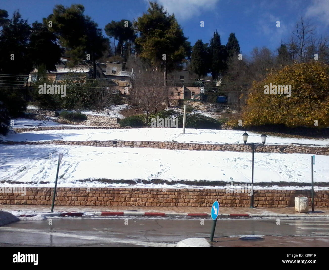 Israel 30105 Snow in Safed Stock Photo - Alamy