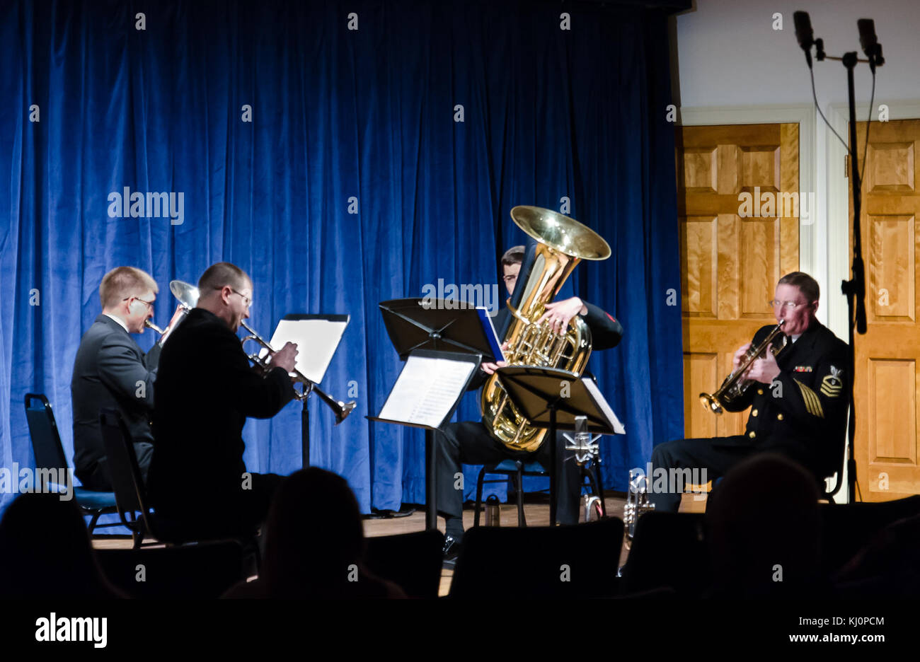 This image represents a jazz ensemble performance, specifically the ...