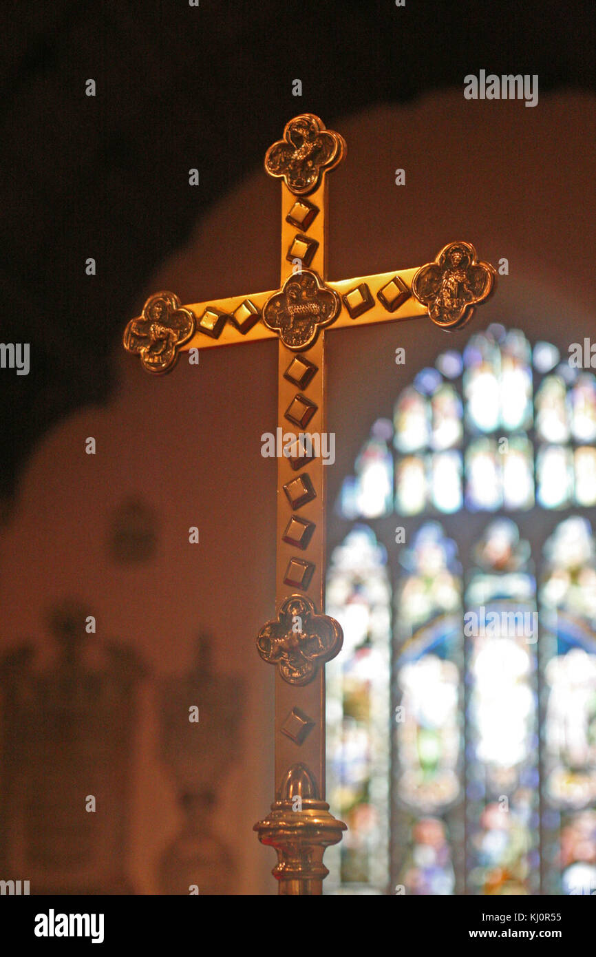 Processional cross in St Padarn's Church, Llanbadarn Fawr, Ceredigion ...