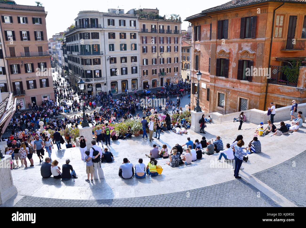 ROME, ITALY - APRIL 13, 2017: Spanish Steps and Square of Spain (Piazza ...